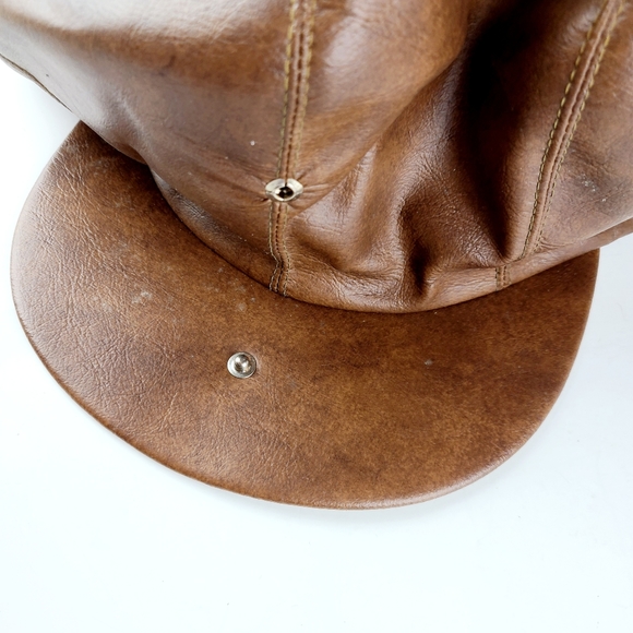 Vintage | Accessories | Vintage Leather Hat | Poshmark